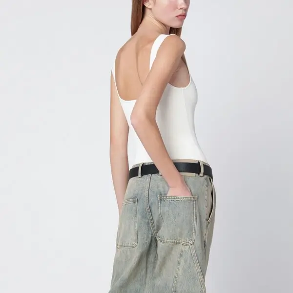 ENTIRE STUDIOS Ribbed Viscose-blend Top