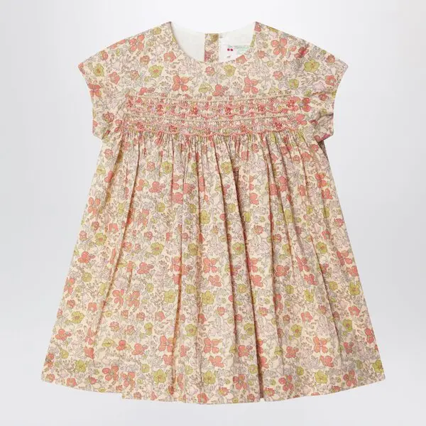 Bonpoint Liberty Print Smocked Dress - Multicolor