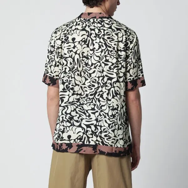 Dries Van Noten Shirt With Graphic Squiggle Print - Black
