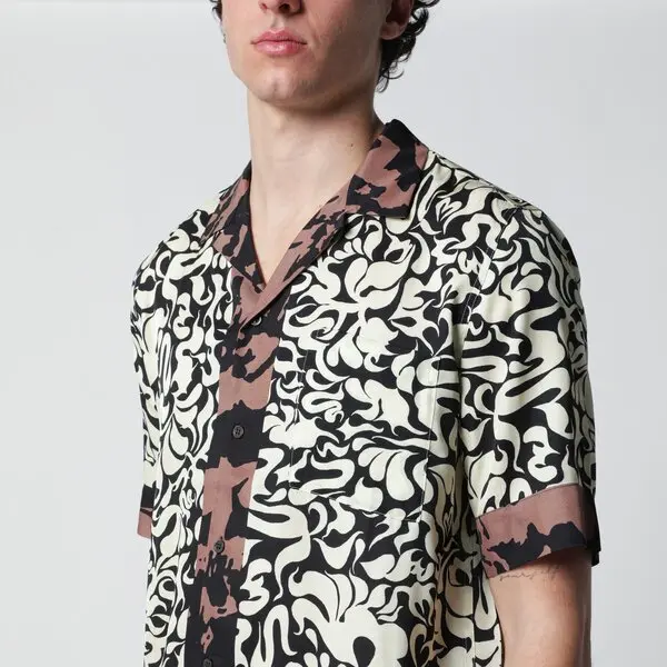 Dries Van Noten Shirt With Graphic Squiggle Print - Black