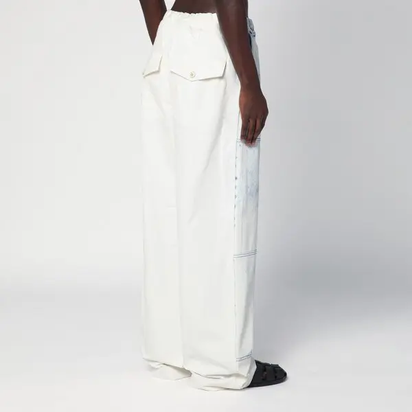 Dries Van Noten Wide Leg Jeans With Drawstring