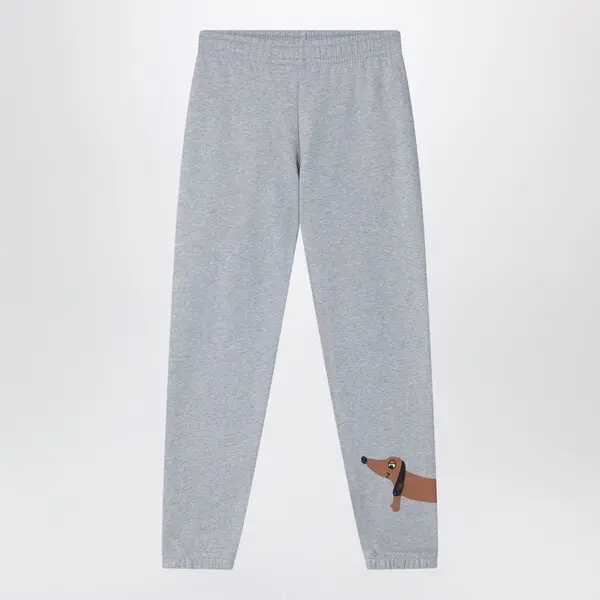 MINI RODINI Organic Cotton Jogging Trousers With Dachshund Print