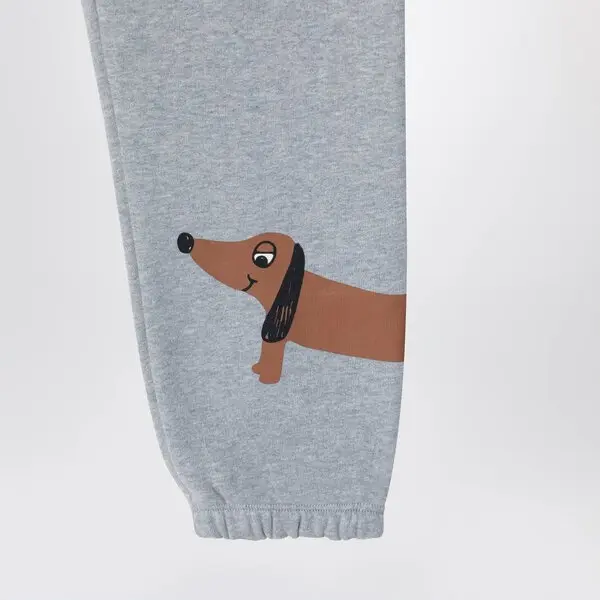 MINI RODINI Organic Cotton Jogging Trousers With Dachshund Print