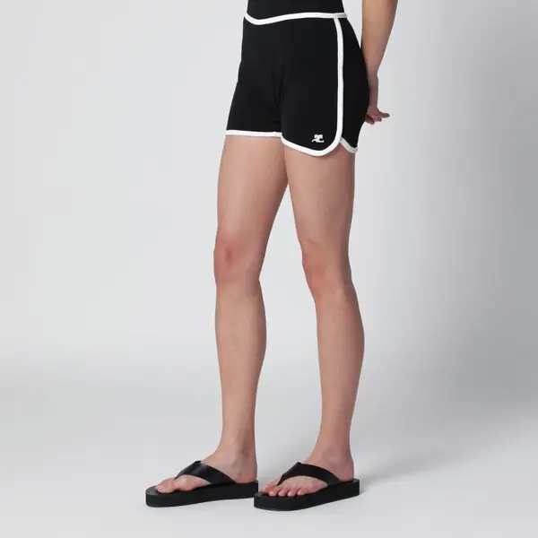 COURREGES Contrast Mini Jersey Shorts