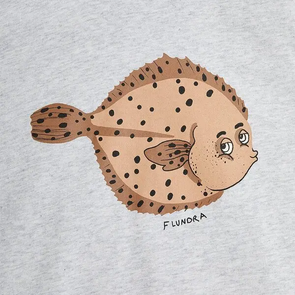 MINI RODINI Organic Cotton T-shirt With Flundra Print