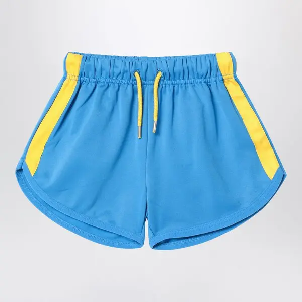 MINI RODINI Recycled Fabric Shorts With Side Band - Blue
