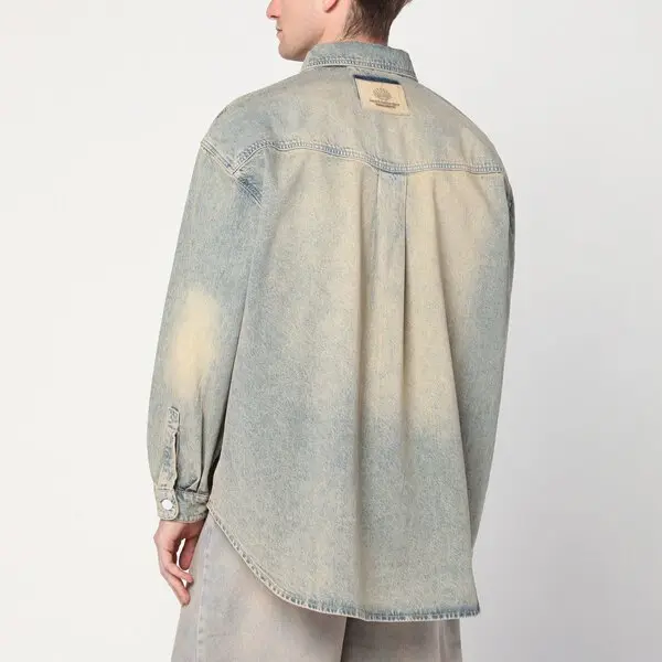 NEW AMSTERDAM SURF ASSOCIATION Faded Denim Shirt - Beige