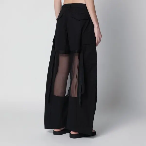 Sacai Cargo Trousers With Semi-sheer Insert