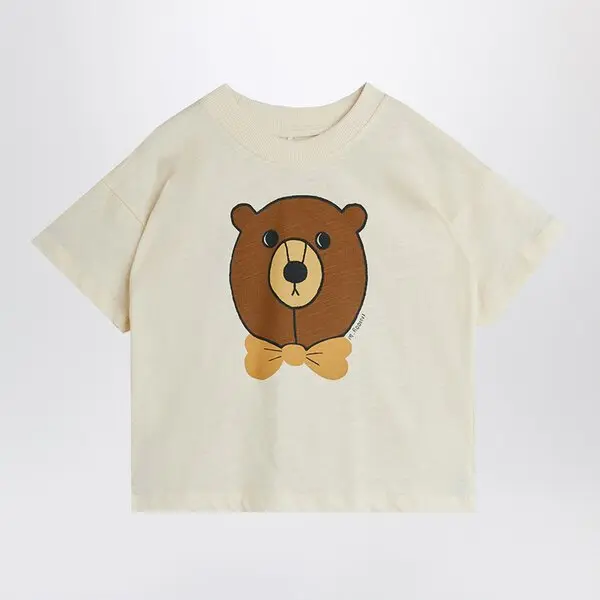 MINI RODINI Bear Print T-shirt - White