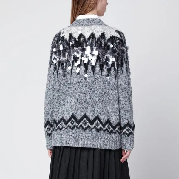 ROBERTO COLLINA Embellished Wool-blend Cardigan