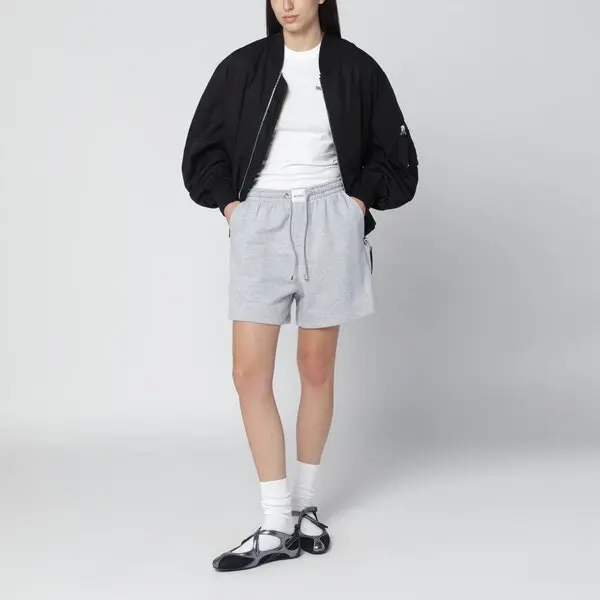 Attico Cotton Shorts - Grey