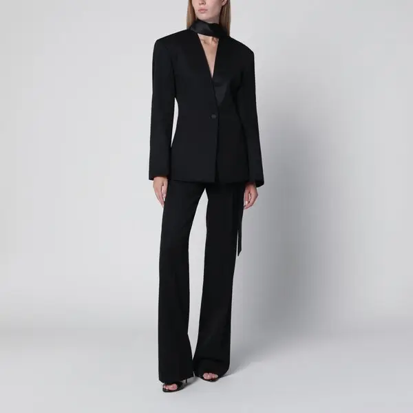 Attico Virgin Wool Tuxedo Trousers