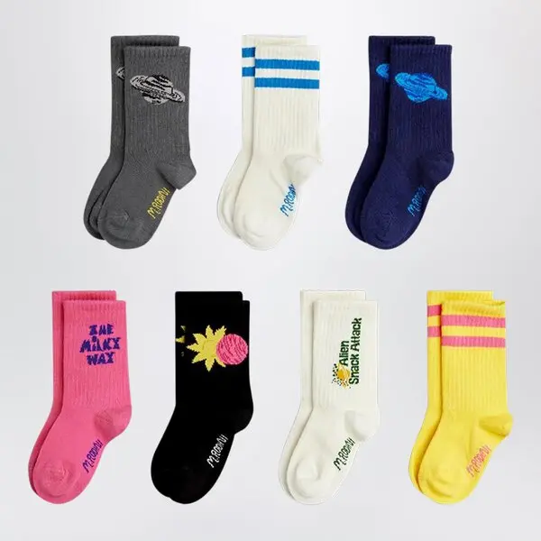 MINI RODINI Seven-pack Printed Socks - Multicolor