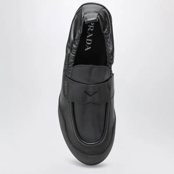 Prada Leather Speedrock Loafers - Black