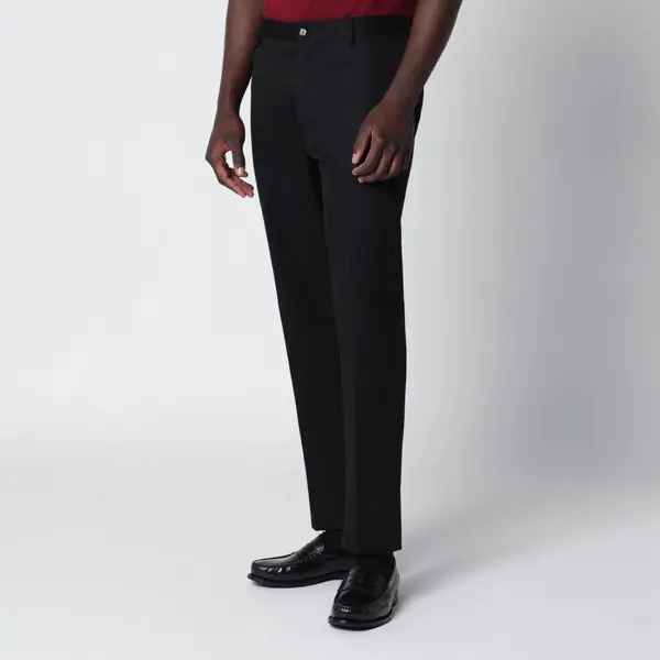 SANTANIELLO Tailored Cotton And Linen Trousers