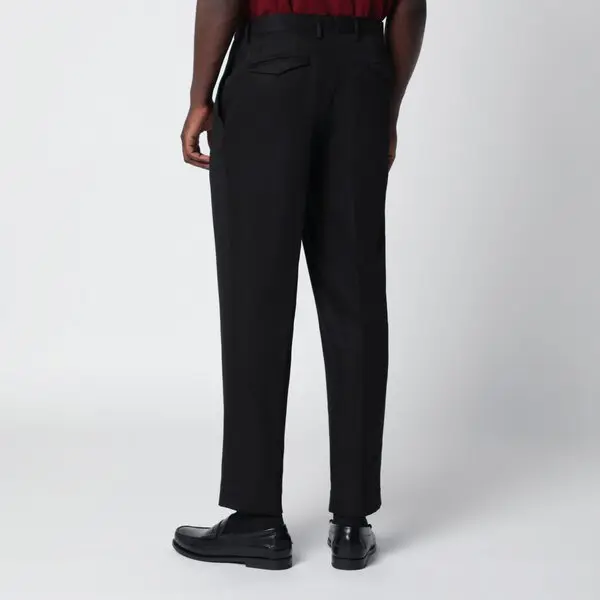SANTANIELLO Tailored Cotton And Linen Trousers