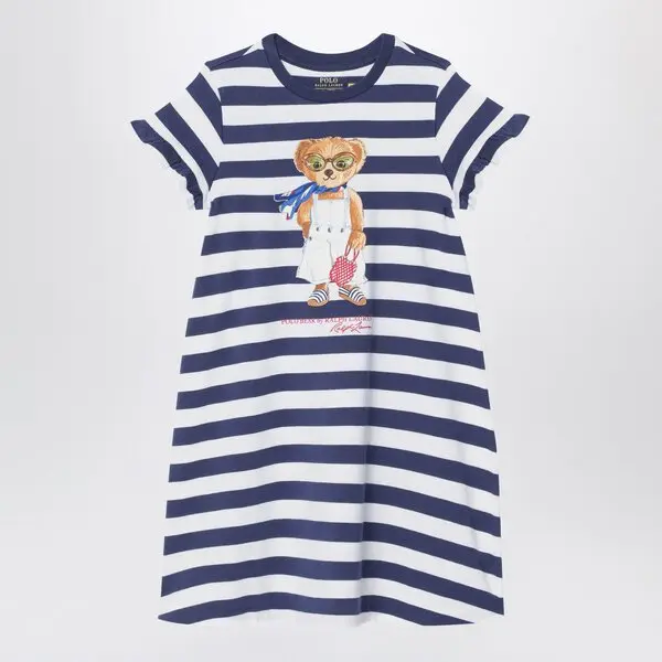 Polo Ralph Lauren Polo Bear Striped Cotton Dress - Multicolor