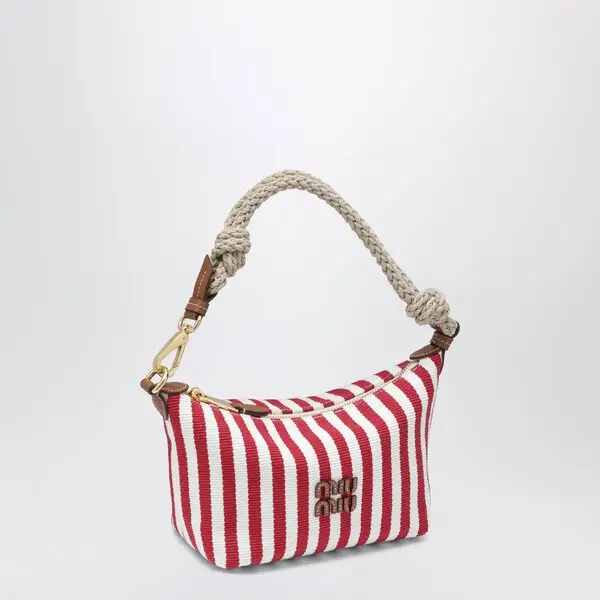 Miu Miu Striped Jacquard Cotton Pouch