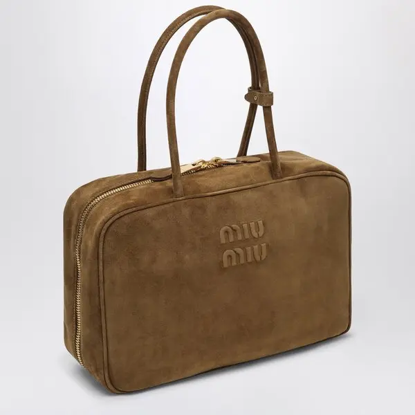 Miu Miu Suede Top Handle Bag - Green