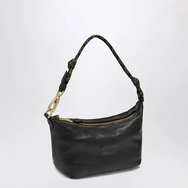 Miu Miu Aged-effect Nappa Leather Pouch - Brown