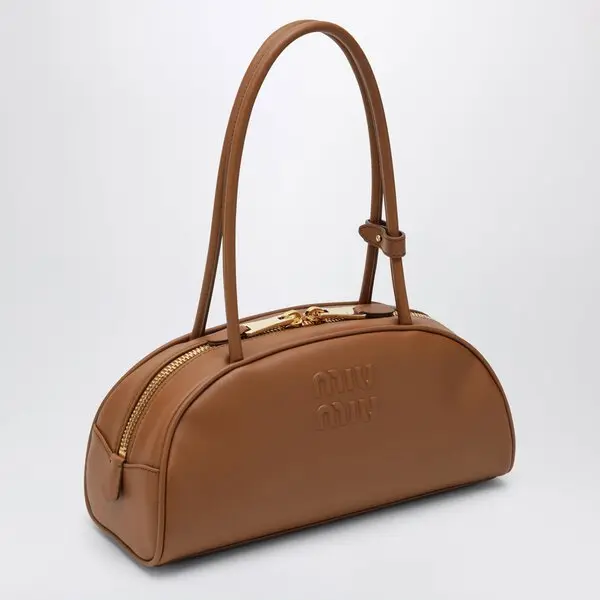 Miu Miu Cognac Leather Shoulder Bag