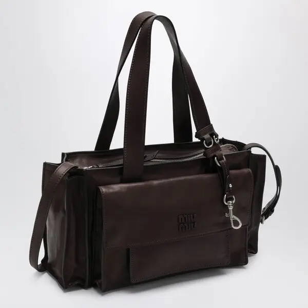 Miu Miu Lambskin Shopping Bag - Brown