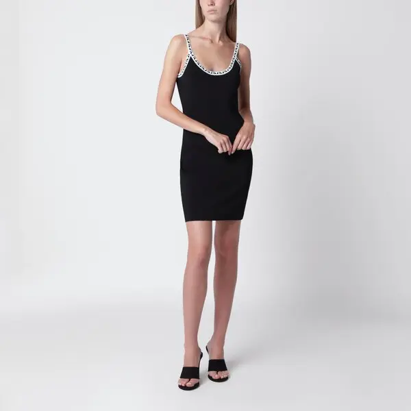 Versace Stretch Viscose Mini Dress - Black