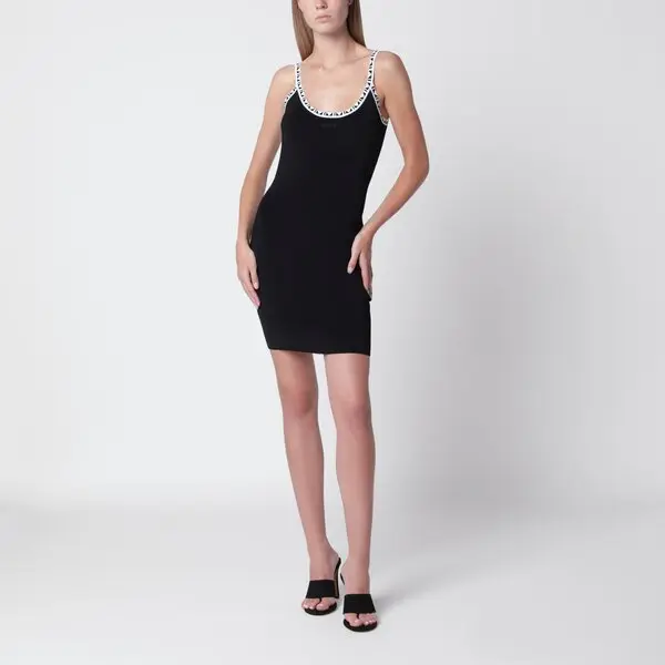 Versace Stretch Viscose Mini Dress - Black