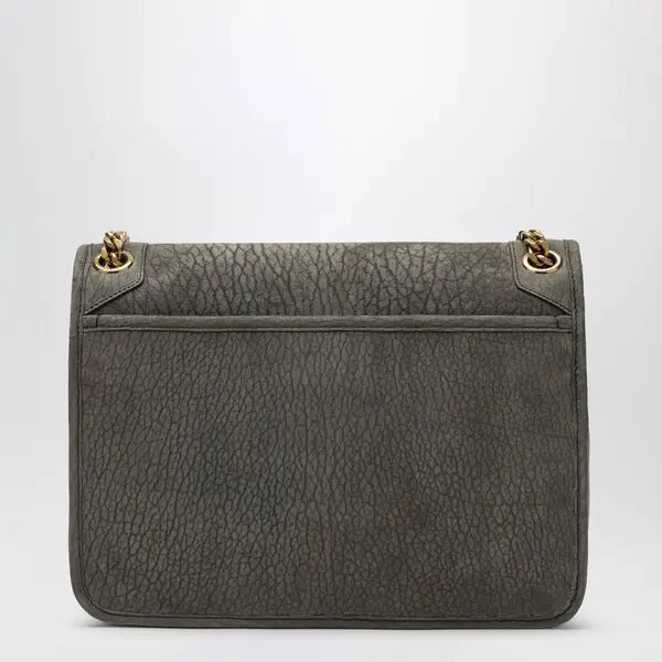 Saint Laurent Niki Crossbody Bag In Lambskin Leather - Grey