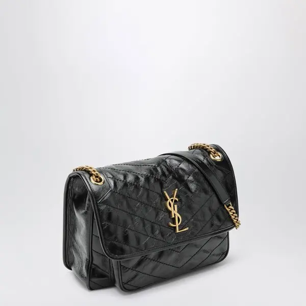 Saint Laurent Medium Niki Bag In Vintage Leather - Black
