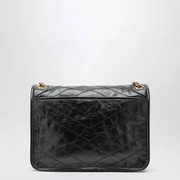 Saint Laurent Medium Niki Bag In Vintage Leather - Black