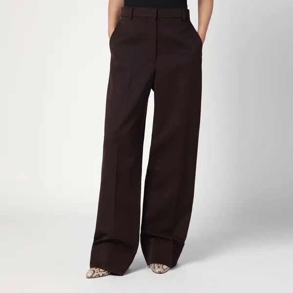 Stella McCartney Plum Wool Trousers - Brown