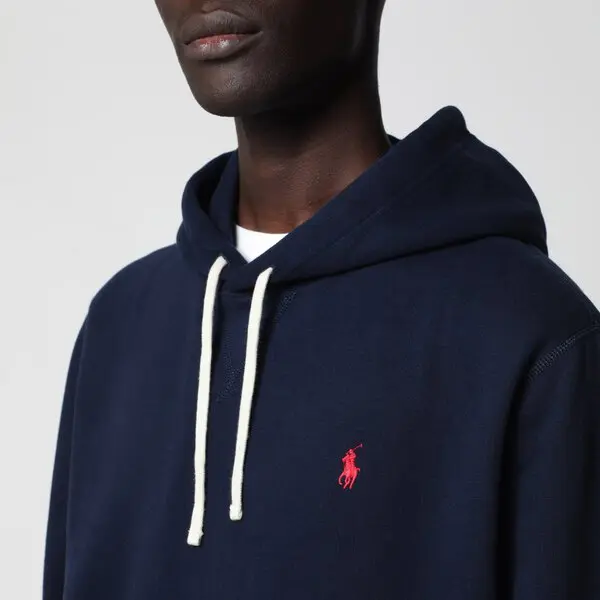 Polo Ralph Lauren Navy Cotton Blend Hoodie - Blue