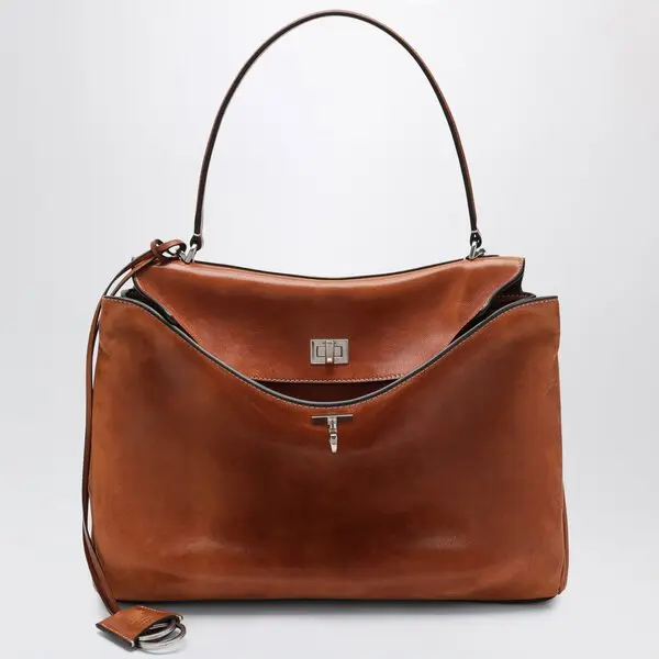 Balenciaga Rodeo Medium Bag In Vegetable-tanned Lambskin - Brown