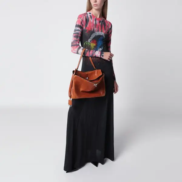 Balenciaga Rodeo Medium Bag In Vegetable-tanned Lambskin - Brown