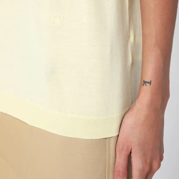 Bottega Veneta Light Yellow Cashmere Crew-neck Sweater