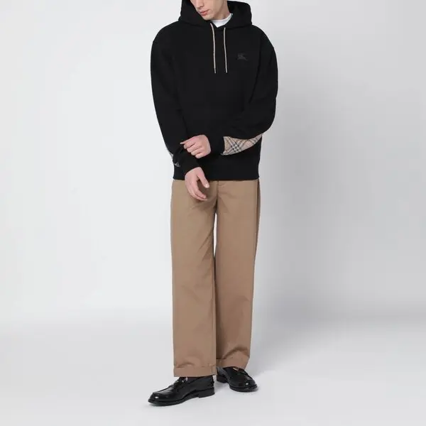 Burberry Sweatshirt With Check Pattern Inserts