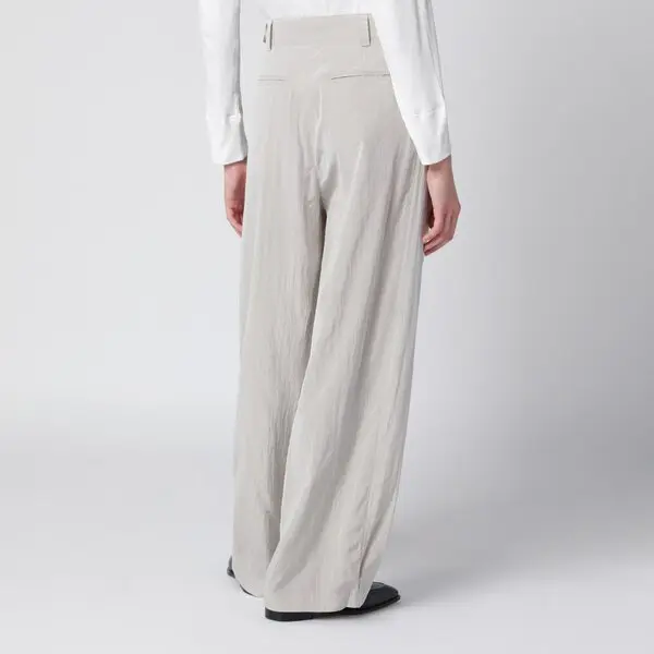 THE ROW Smoke Silk Blend Iven Trousers - Grey