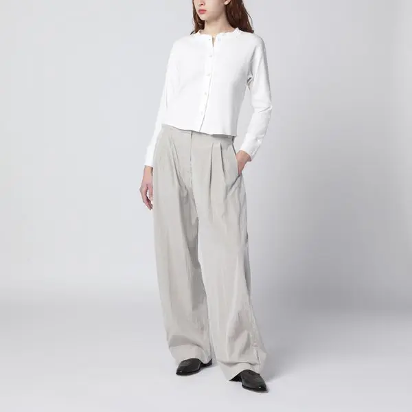 THE ROW Smoke Silk Blend Iven Trousers - Grey