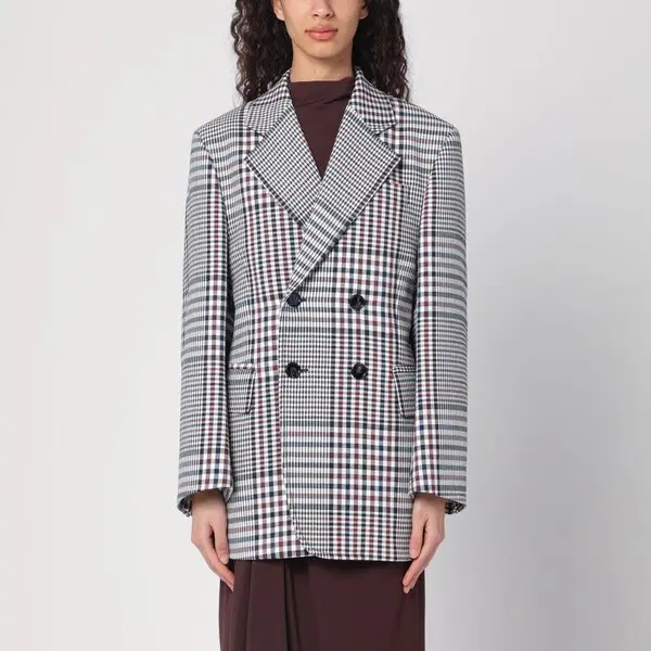 Bottega Veneta Double-breasted Checkered Jacket - Multicolor