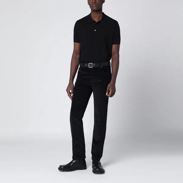 Burberry Dark Cotton Corduroy Trousers