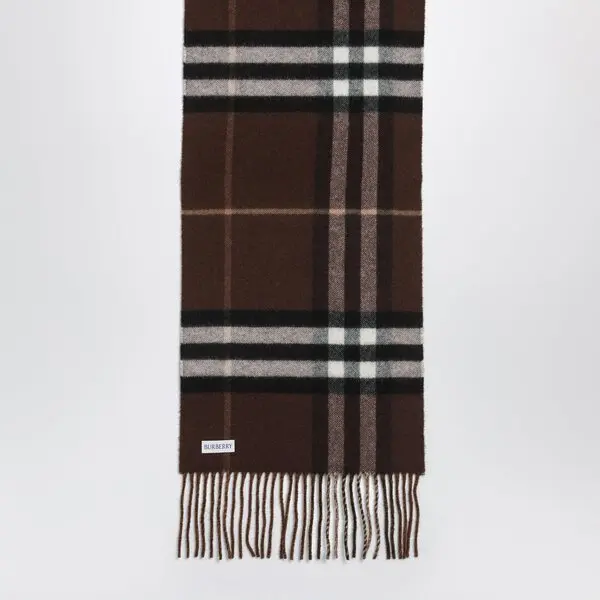 Burberry Reversible Check Cashmere Scarf With Ekd