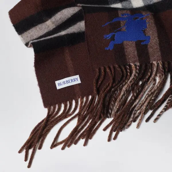 Burberry Reversible Check Cashmere Scarf With Ekd