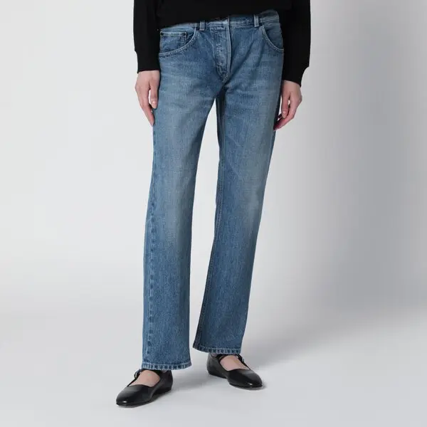 THE ROW Fima Low-rise Straight-leg Cotton Jeans - Blue