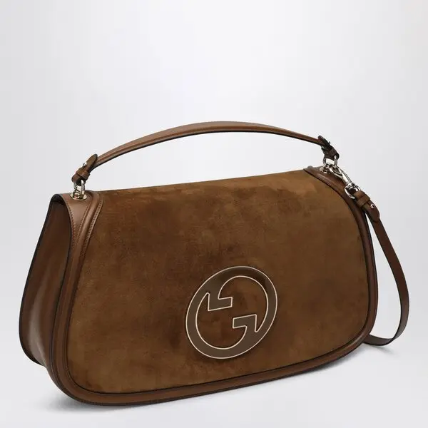 Gucci Blondie Large Suede Handbag - Brown
