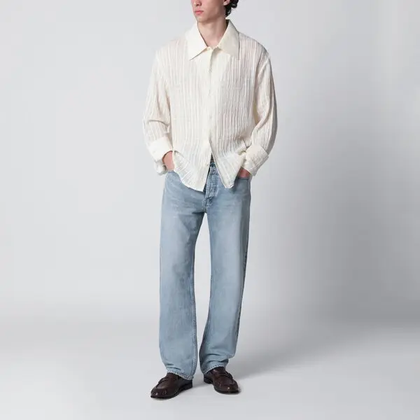Saint Laurent Mick Long Jeans In South Denim