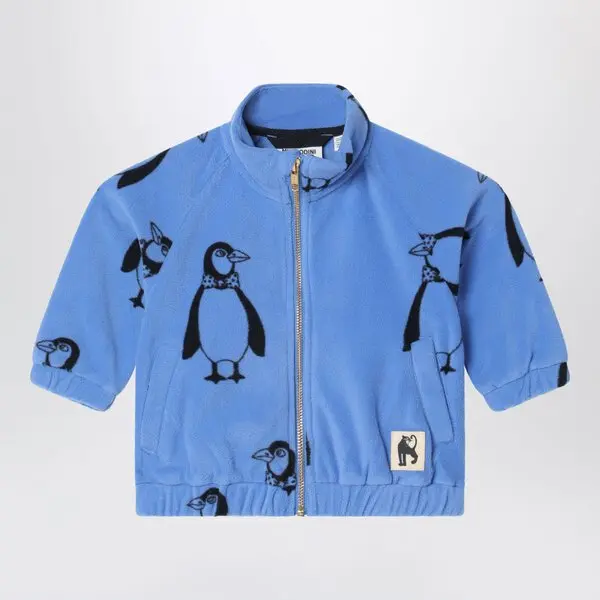 MINI RODINI Penguin Zip-up Sweatshirt
