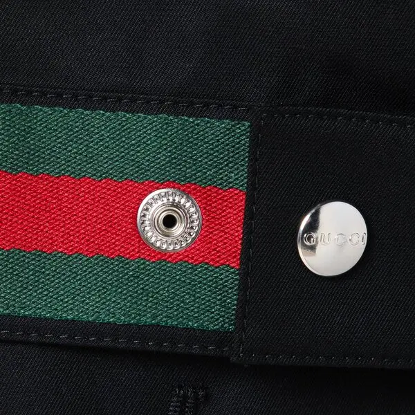 Gucci Cotton Twill Jacket With Web Detail