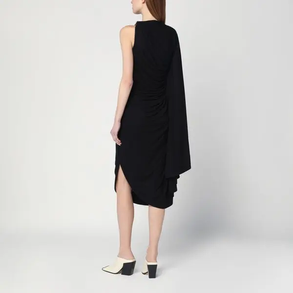 Bottega Veneta Viscose Jersey Draped One-shoulder Dress
