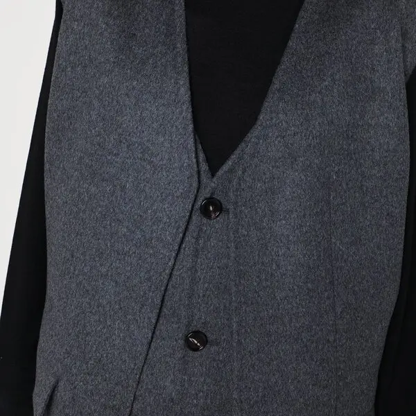 Bottega Veneta Reversible Wool Gilet - Grey
